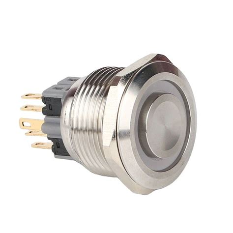 Mm Illuminated Metal Push Button Switches Round V Ring Type LED
