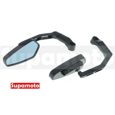 Supamoto M04 六角 牛角 後照鏡 後視鏡 通用 改裝 裸把 牛角鏡 檔車 速可達 蝦皮購物