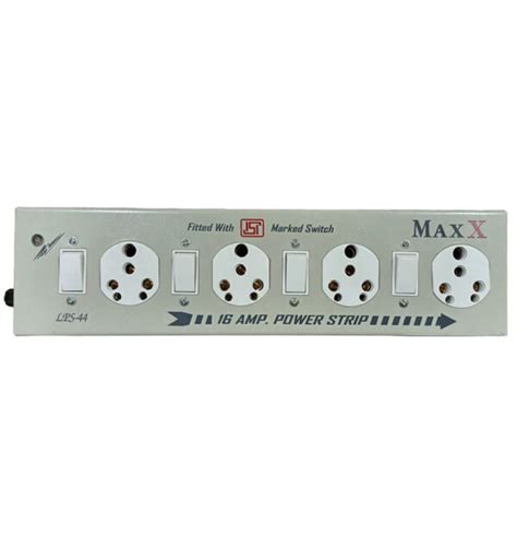 16 Amp Power Strip 4 4 Socket Maxx Electricals India