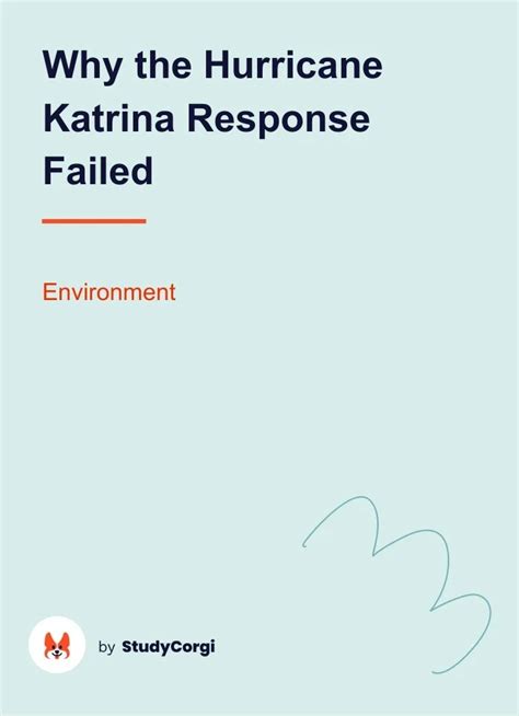 Why The Hurricane Katrina Response Failed Free Essay Example