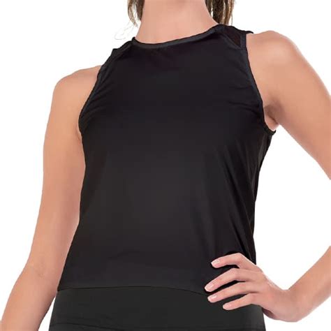 Lucky In Love Womens Freedom Crop Tank Black Ct962 001 The Tennis Shop