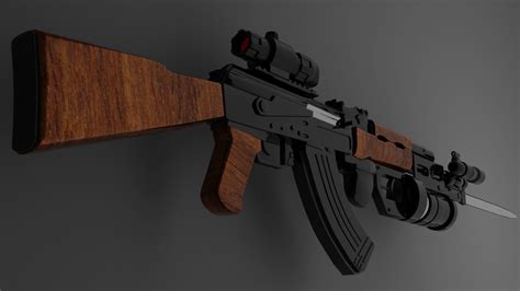 Ak 47 Assault Rifle 3d Model 3d Model Cgtrader