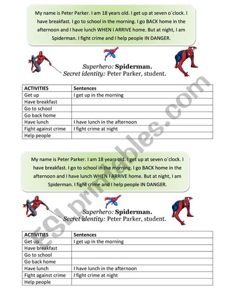 Superheroes Esl Worksheet By Elianasolgonza