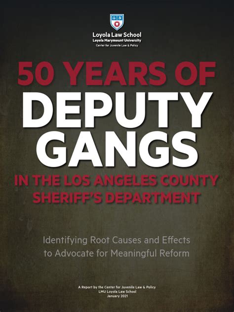 Cjlp Report Lasd Deputy Gangs 012021 Pdf Gang Justice