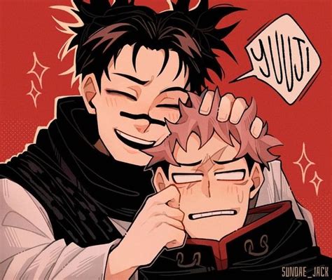 Two Anime Characters Are Hugging Each Other And One Is Holding The