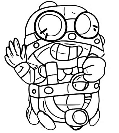 Coloring Page Brawl Stars Carl 9