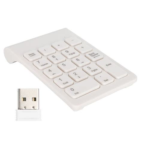 Salalis Clavier Sans Fil Mini Clavier Clavier Numérique Sans Fil 24g