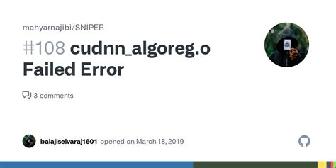 Cudnn Algoreg O Failed Error Issue Mahyarnajibi SNIPER GitHub