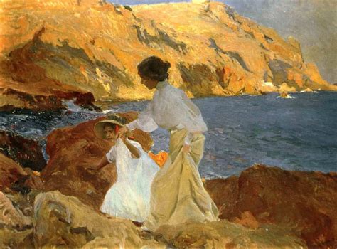 Joaquín Sorolla Clotilde y Elena en las rocas Jávea 1905 Colección