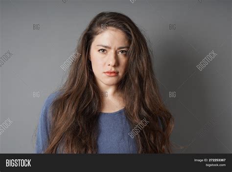 Young Woman Serious Image And Photo Free Trial Bigstock