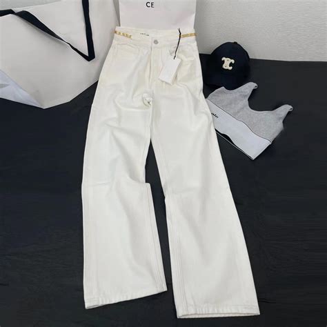 Celine High End Roupas Femininas Novo Arco Do Triunfo Metal Corrente De Cintura Alta Solta