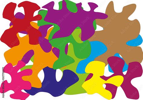 Manchas De Diferentes Colores Sobre Fondo Blanco Stock Vector Adobe Stock