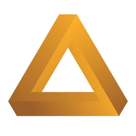 The Color Triangle Overlap On A White Background The Penrose Triangle 56975566 Vector Art At