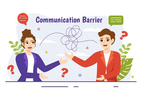 Communication Barrier Vector Illustration With Bad Communications Disagreements And Problems To