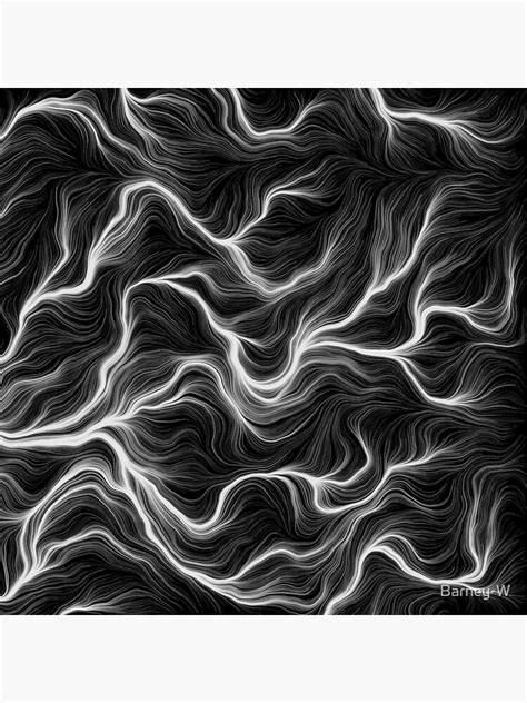 Perlin Flow Fields Pattern Dark Poster For Sale By Barney W Redbubble