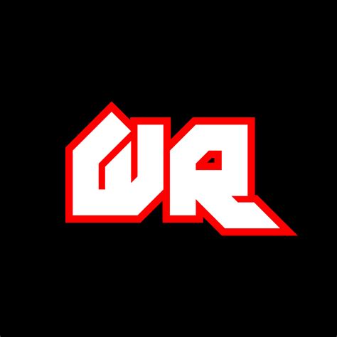 Wr Logo Design Initial Wr Letter Design With Sci Fi Style Wr Logo For Game Esport Technology