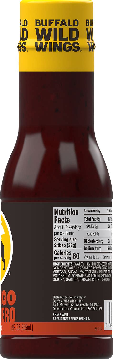 Buffalo Wild Wings Mango Habanero Sauce 12 Fl Oz