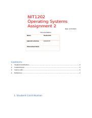 Operating Systems Assignment Student Contribution Code Test Course Hero