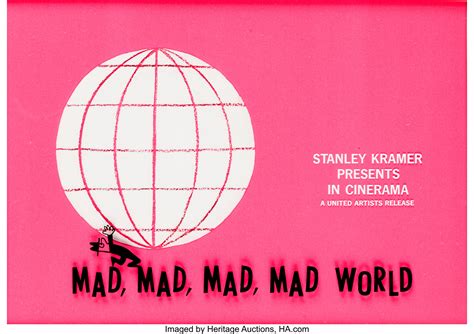Its A Mad Mad Mad Mad World Opening Title Sequence Production Lot