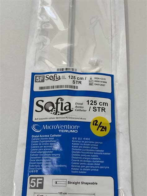 New Microvention Sofia Distal Access Catheter Straight Shapeable 5fr X 125cm Da5125st Exp