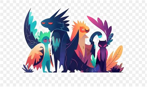 Psd 초자연적인 캐릭터 모양 변경 디자인은 변형 2d 아이디어 게임 자산 평평한 예술 간단 프리미엄 Psd 파일