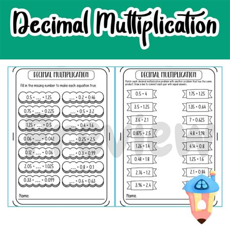 Engaging Decimal Multiplication Packet Games Puzzles And Skill Builders