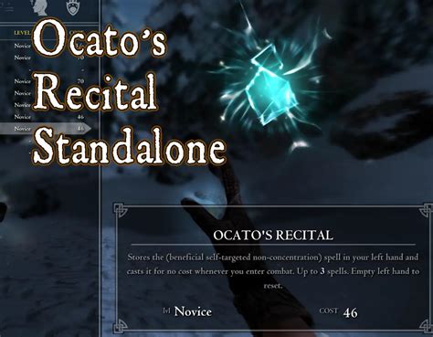 Ocatos Recital Standalone 魔法 呪文・エンチャント Skyrim Special Edition Mod