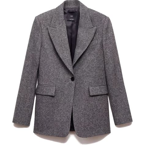 Mango Pepper Marbled Wool Suit Waistcoat Queen Letizia Outerwear