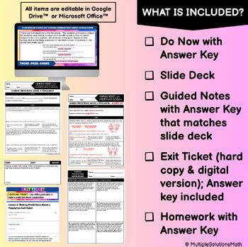 Making Predictions About A Population Lesson No Prep Slides Guided