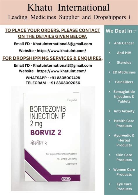 Bortezomib Borviz 2mg Injection Intas Pharmaceuticals At Rs 3471vial