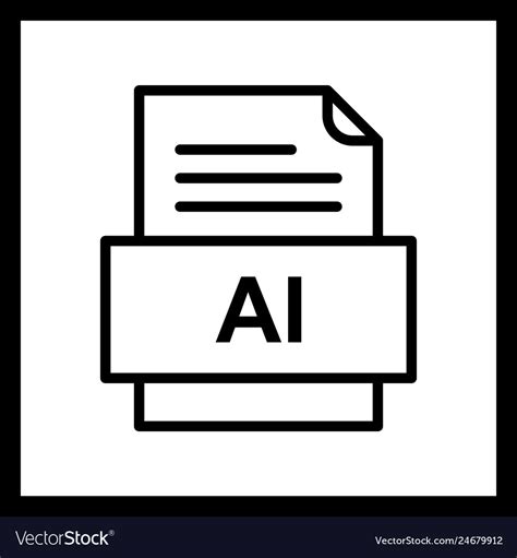 Ai File Document Icon Royalty Free Vector Image