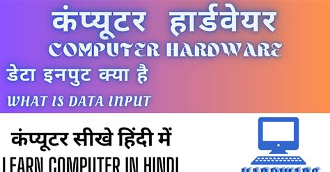 डेटा इनपुट क्या है What Is Data Input
