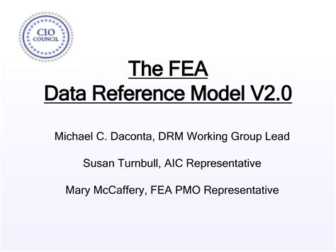 Ppt The Fea Data Reference Model V20 Powerpoint Presentation Free