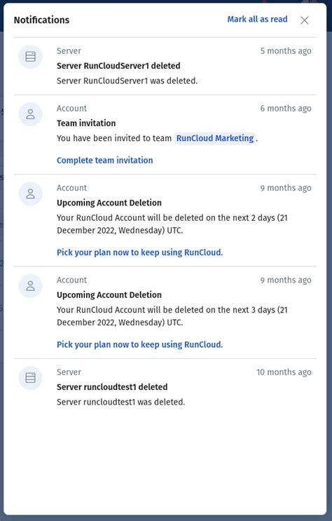 how to use global server notifications in runcloud runcloud docs
