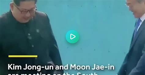 As Kim Jong Un Steps Across The Dmz It Appears As If The Camera People