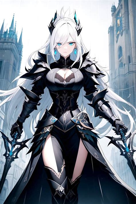 Dual Wielding Female Knight With Rain By Verum117 On Deviantart