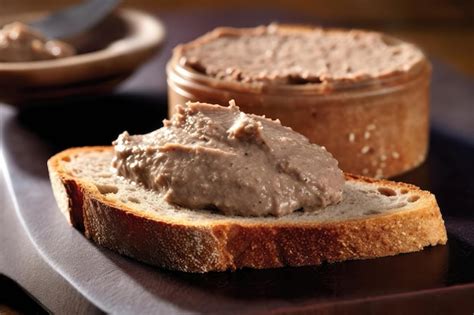 Premium Ai Image Truffle Pt Spread On Crusty Artisanal Bread