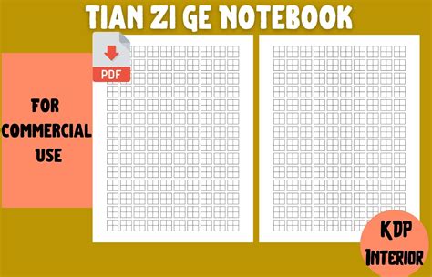 Tian Zi Ge Notebook Kdp Interior Graphic By Cool Worker · Creative Fabrica