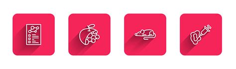 긴 그림자를 가진 선 임상 기록 생물학 구조 실험적인 쥐 및 주사기를 놓으십시오 빨간색 사각형 버튼 벡터 0명에 대한 스톡 벡터 아트 및 기타 이미지 Istock