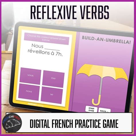 Digital Game French Reflexive Verbs Present Tense
