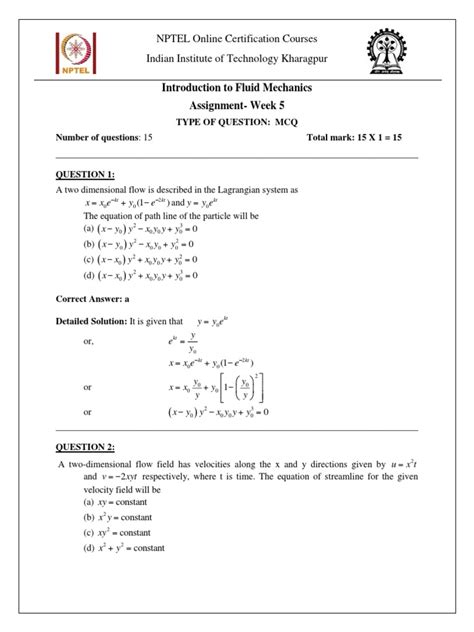 5th week 2019 assignment mooc format pdf pdf fluid dynamics