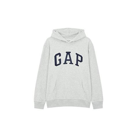 갭 Gap Adults 남성 로고 패치 이지 후드 티셔츠멜란지 그레이 5113327201 위시버킷
