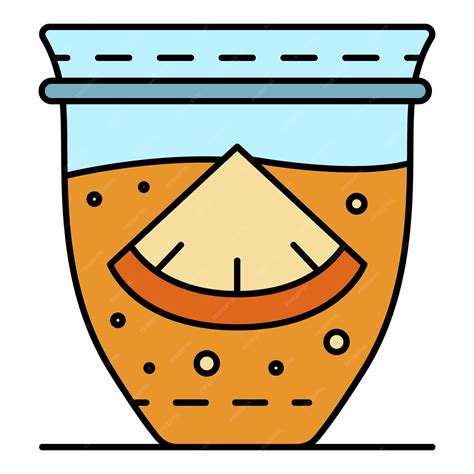 Icono De Batido De Frutas Contorno De Icono De Vector De Batido De