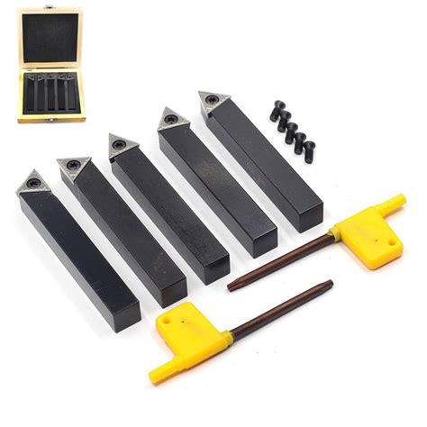 12 Mini Lathe Indexable Carbide Turning Tool Holder 5 Piecesset