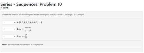 Solved Series Sequences Problem 9 1 Point Determine Chegg