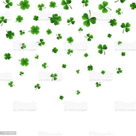 녹색 네와 나무 3d 잎 클로버와 세인트 패트릭의 날 테두리 아일랜드어 행운과 성공 상징 벡터 일러스트 3차원 형태에 대한 스톡 벡터 아트 및 기타 이미지 Istock