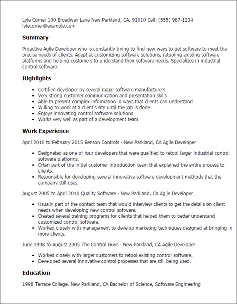 Professional Agile Developer Templates To Showcase Your Talent