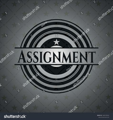 Assignment Black Emblem Vintage Vector Illustration Stock Vector