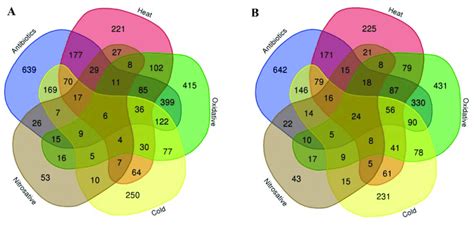 Venn Diagram Displaying The Overlap Of A Upregulated And B