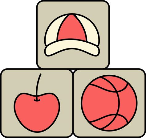 Education Blocks Cube Icon In Flat Style Vector Art At Vecteezy